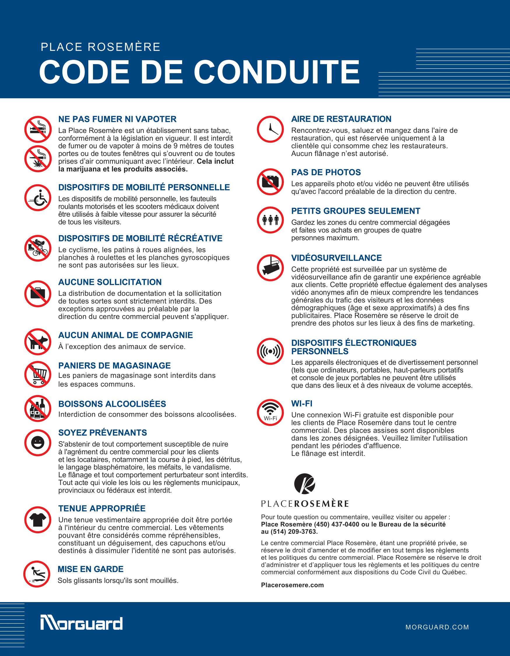 Code de Conduite | Place Rosemere | Rosemère Code de Conduite | Place Rosemere | Rosemère