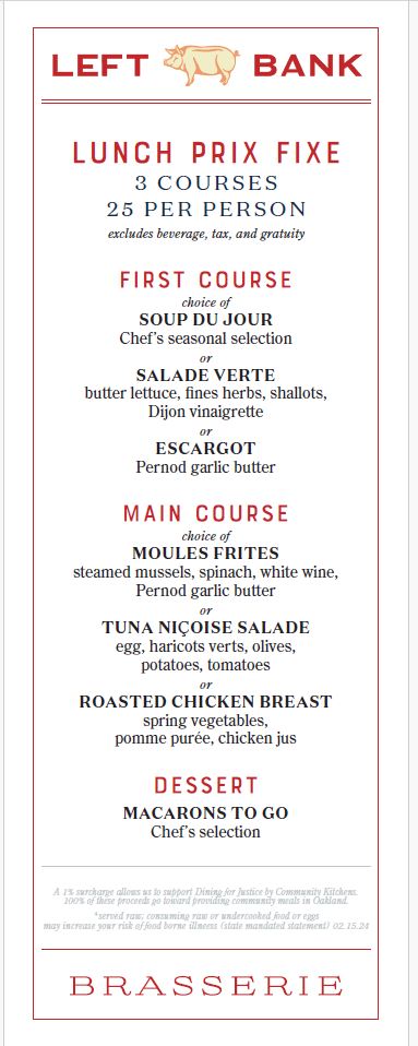 Left Bank Brasserie | $25 Prix Fixe Lunch Menu at Left Bank! | Jack ...