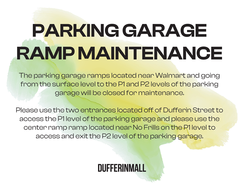 Parking Garage Ramp Maintenance | Dufferin Mall | Toronto