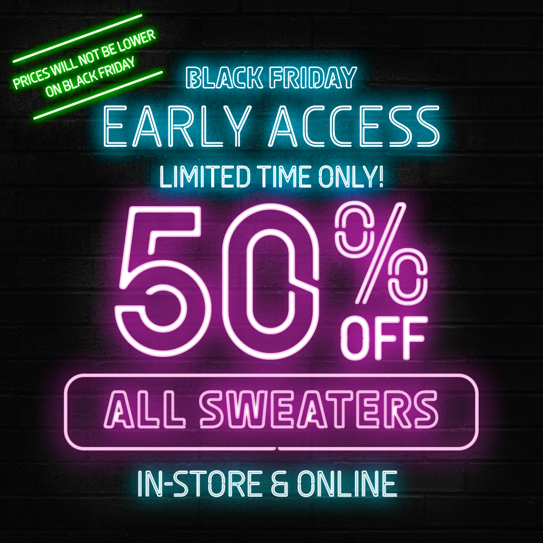 Tip Top Tailors | SAVE 50% off all sweaters! | Sunridge Mall | Calgary