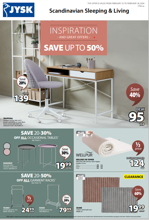 JYSK | Weekly Flyer | Park Place Mall | Lethbridge