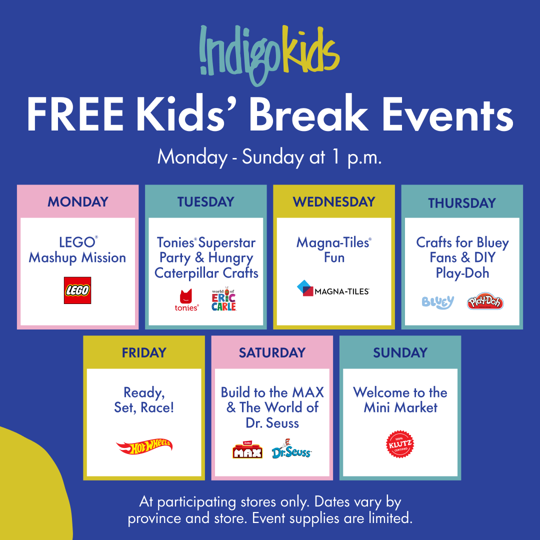 Indigo | March Break Activities | Devonshire Mall | Windsor